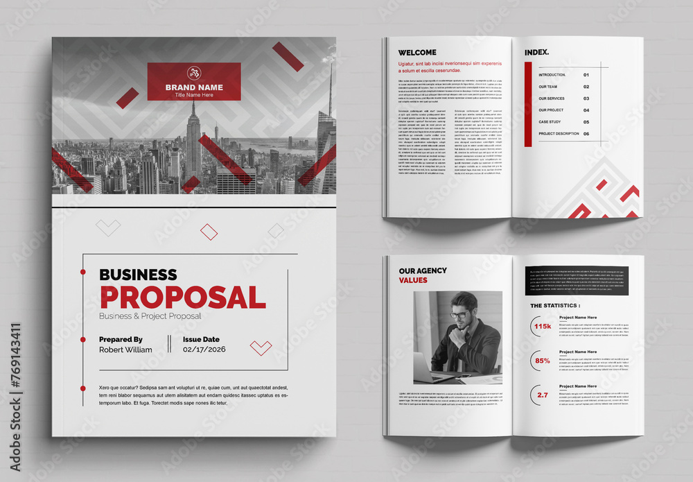 Business Proposal Design Template Layout Stock Template | Adobe Stock