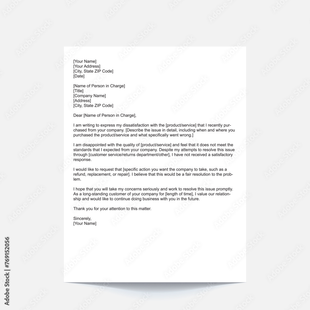 complaint letter,complaint letter sample,letter for complain,letter ...
