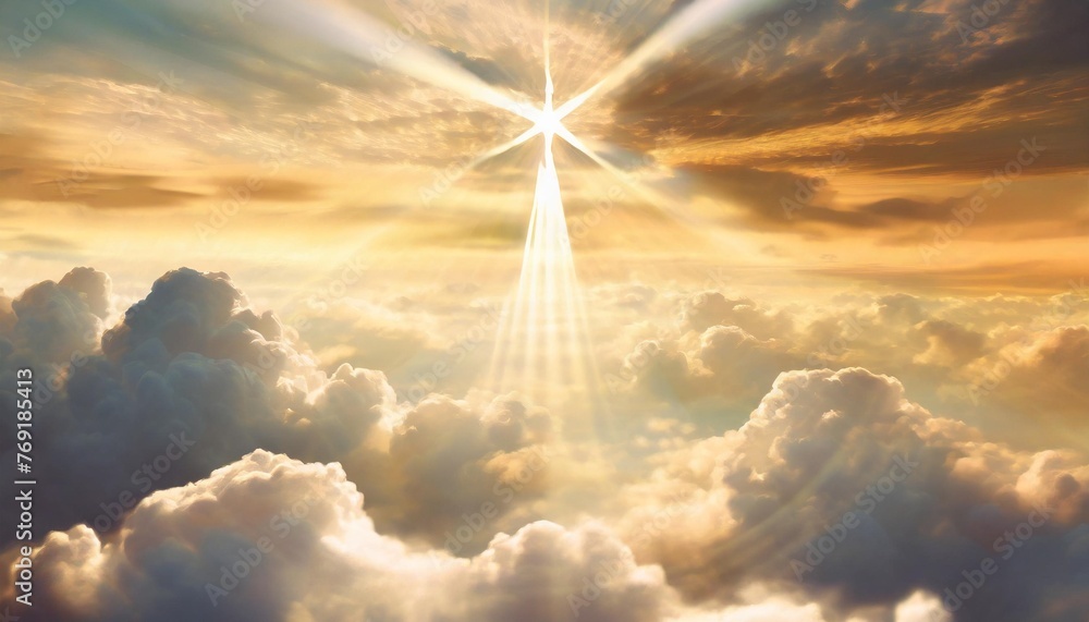 illustration of the second coming of jesus christ the savior in the ...