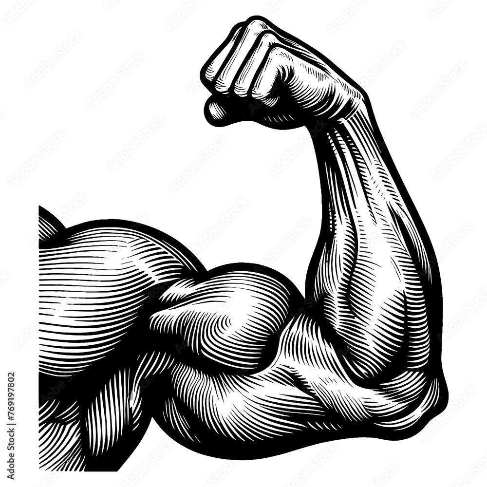 Strongman hand arm engraving PNG illustration with transparent ...