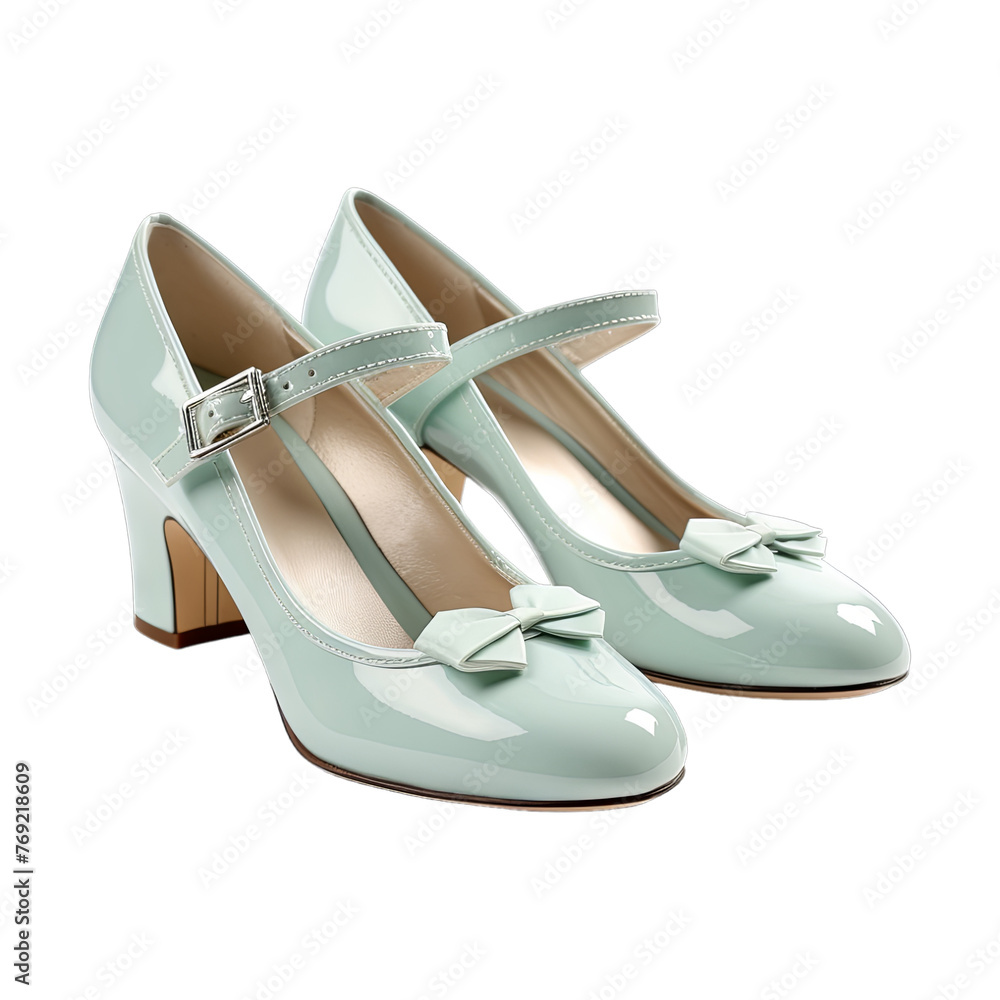 Mary Janes isolated on transparent png background. Generative ai Stock ...