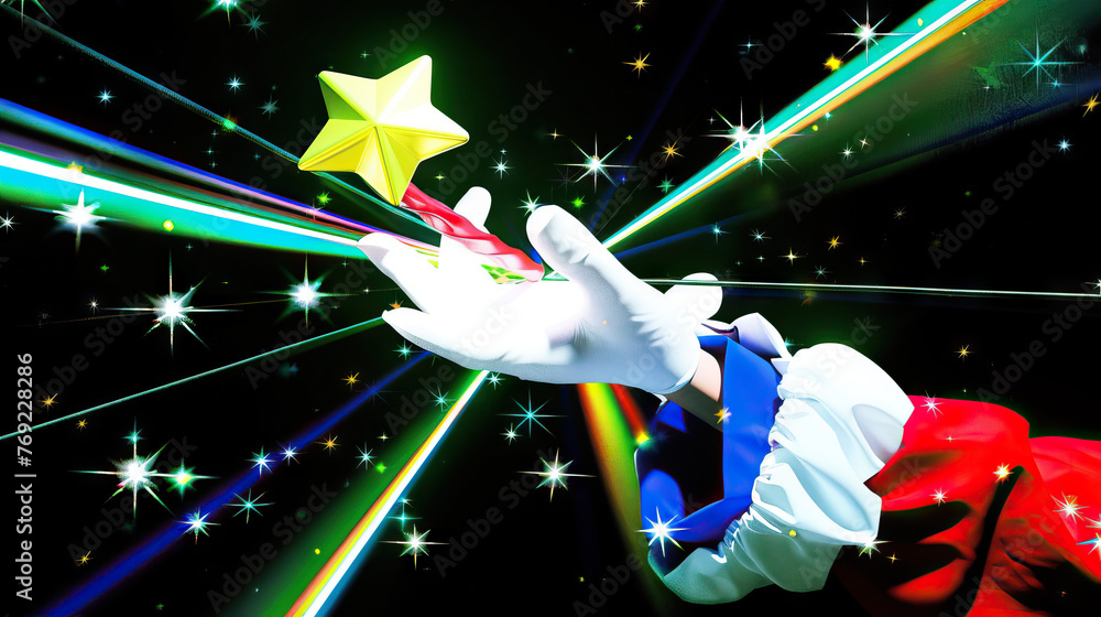 Magician's Wand in Illusionist's Hand, Conjuring Spectacular Magic ...