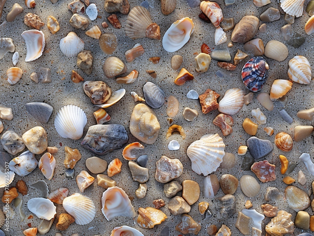 Sand and Seashells Closeup photography of sand grains, beach textures ...
