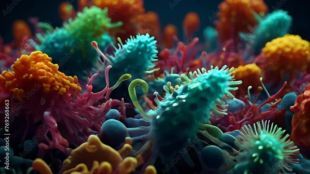 Vidéo Stock Bacteria background, Cells in veins, Bacteria wallpaper ...