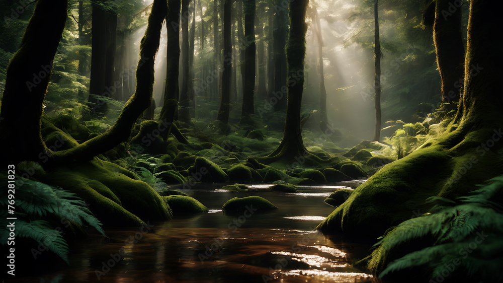 Design an abstract background inspired by the beauty of nature, with ...