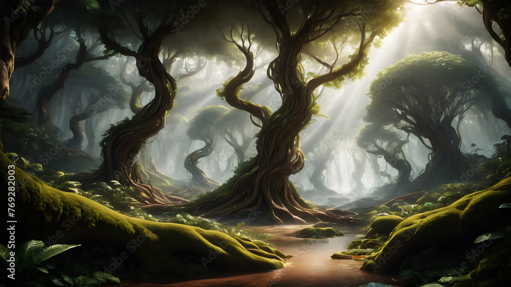 Design an abstract background inspired by the beauty of nature, with ...