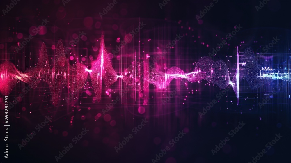 Sound wave . Dynamic vibration wallpaper.frequency modulation Stock ...
