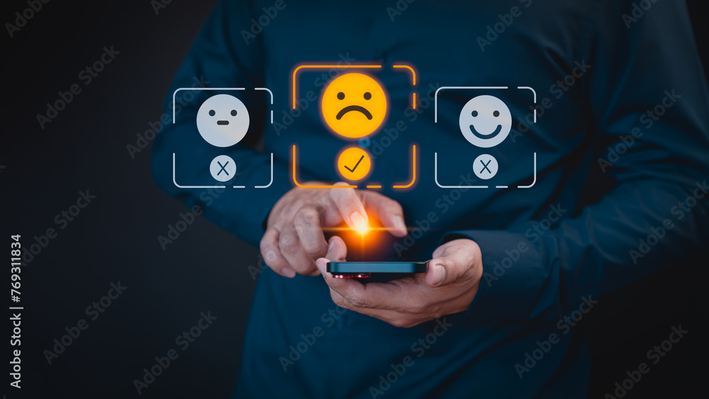 Engaging in an online customer feedback survey, a user utilizes their ...