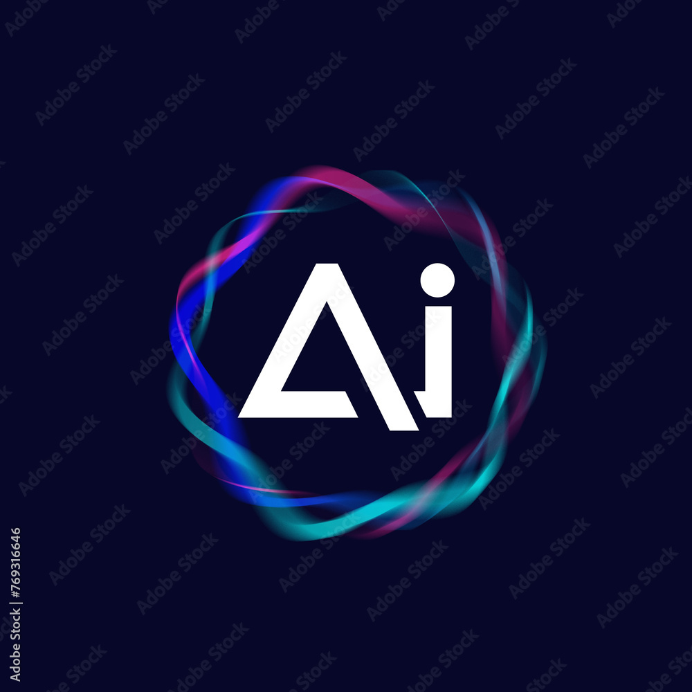 Artificial Intelligence Logo. Ai logo Concept. Abstract letter Ai logo ...