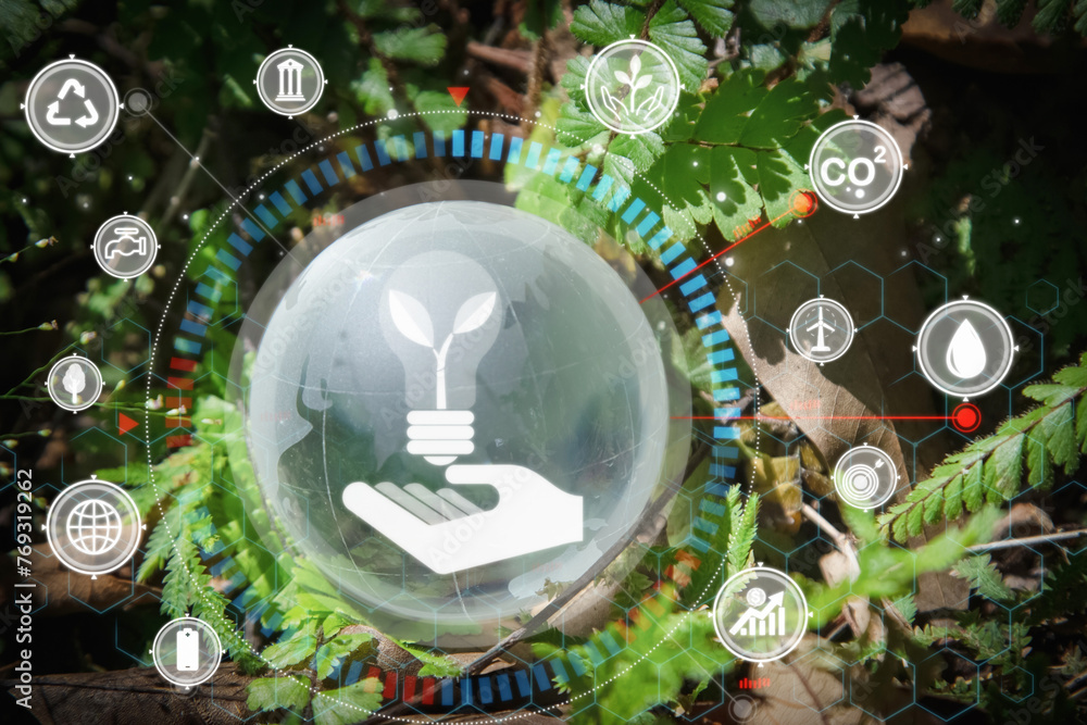 Displaying icon business value chain and sustainability. Life cycle ...