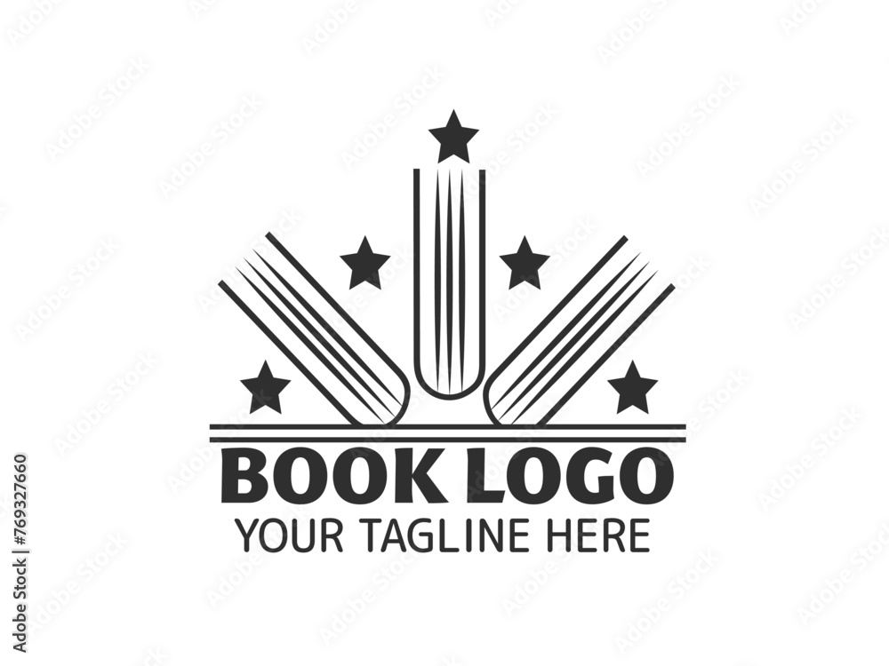 Book Logo Design, Logos for Book Lovers, Bookish Logo Design Collection ...