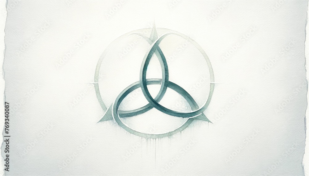 Triquetra. Holy Trinity symbol. Sacred geometry symbol on white background. Vector illustration ...