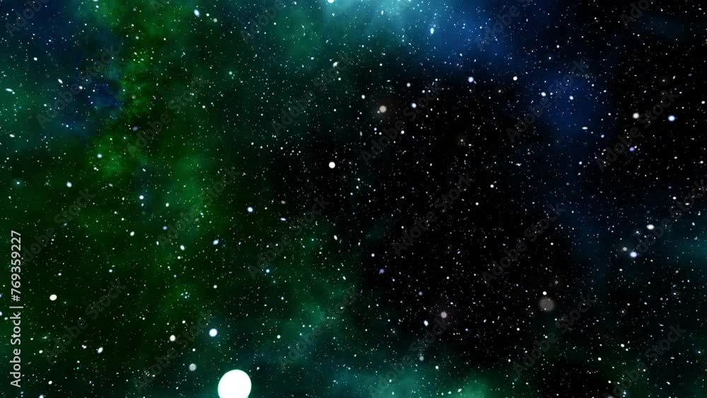 Space travel background. Seamless loop galaxy exploration through outer ...