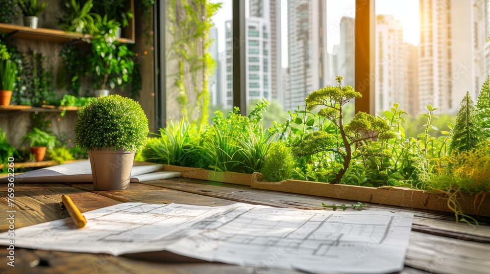 Environment Concept : Green architectural plans with landscape design ...