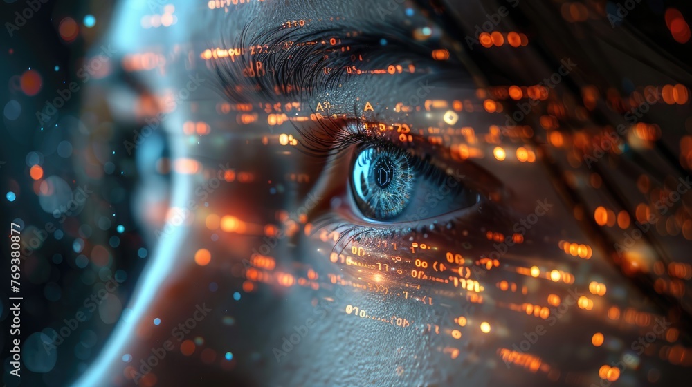 Eye of futuristic and Innovative Imagery AI and Automation use of ...