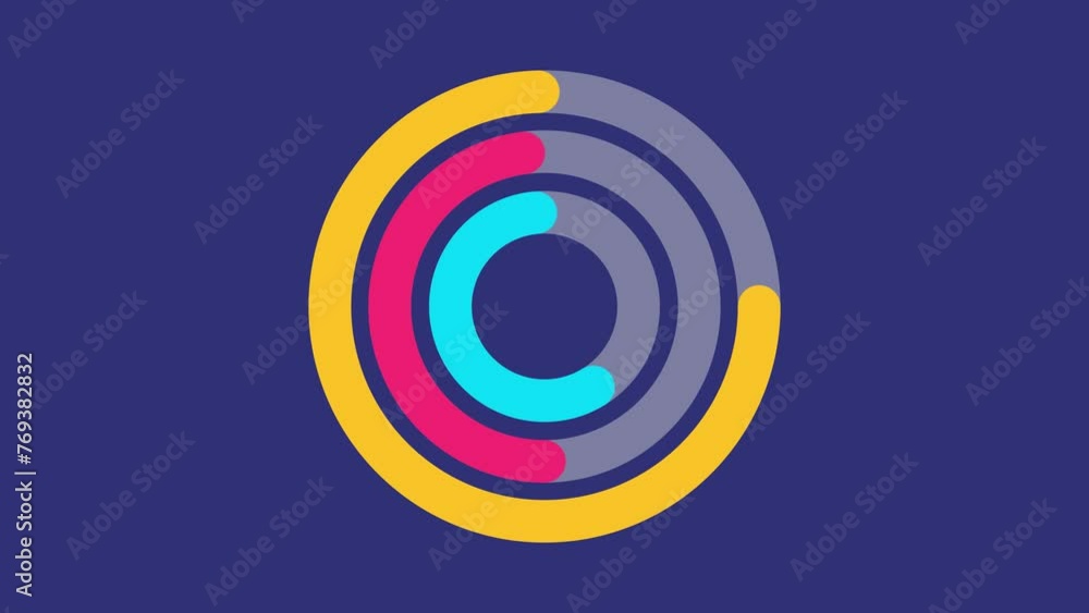 Animated video virtual charts, diagrams, schemes, graphs concept for ...