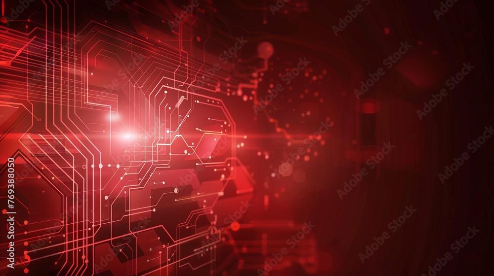 Vibrant abstract red technology modern background design with ...