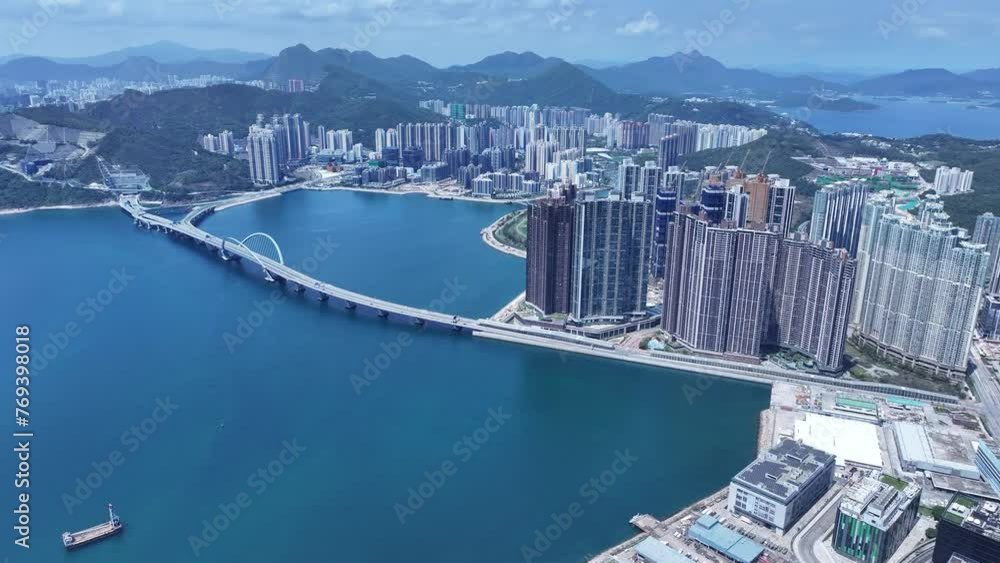 Hong Kong Tseung Kwan O Cross Bay Link Prefabricated steel arch bridge ...