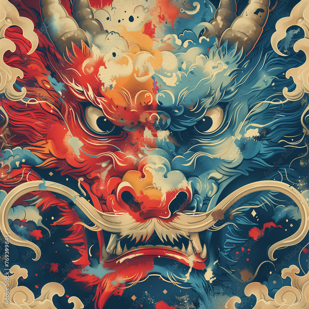 Abstract baby dragons from cartoons. Doodle vector illustration. Kids ...