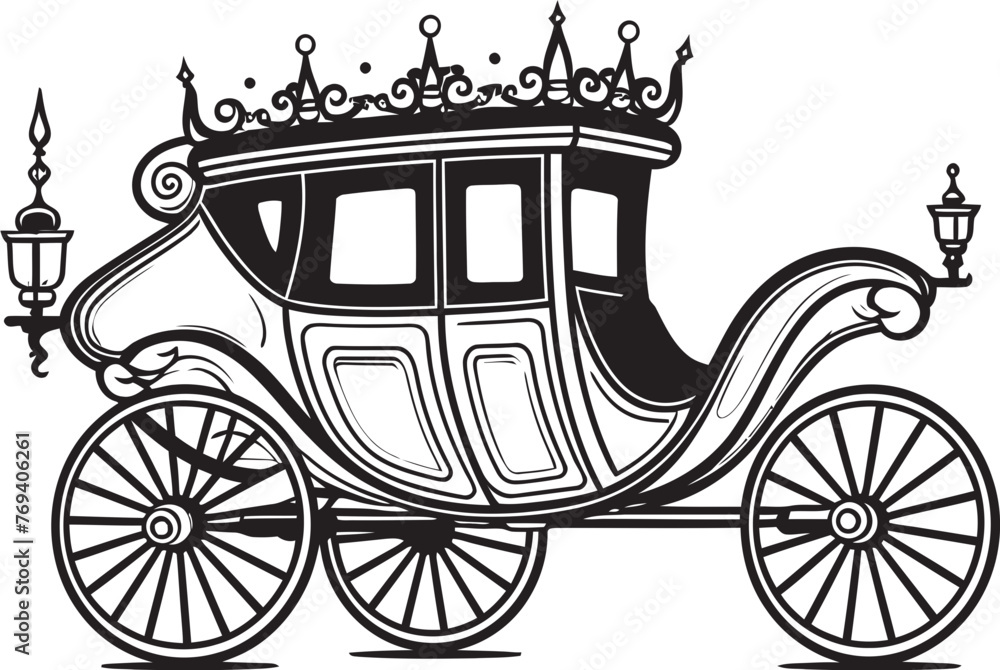 Elegant Love Transport Iconic Logo in Black for Wedding Grace Royal ...