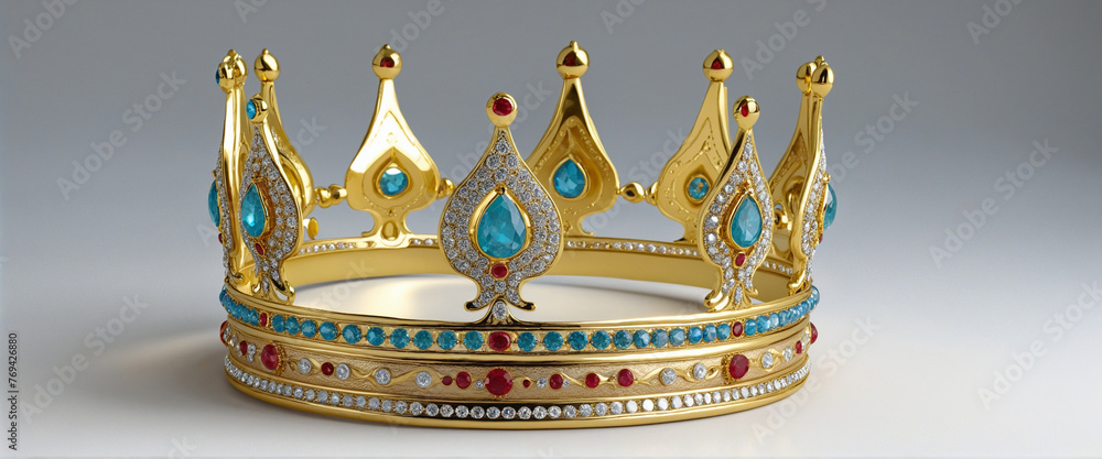 Olden crown isolated on a transparent background colorful background ...