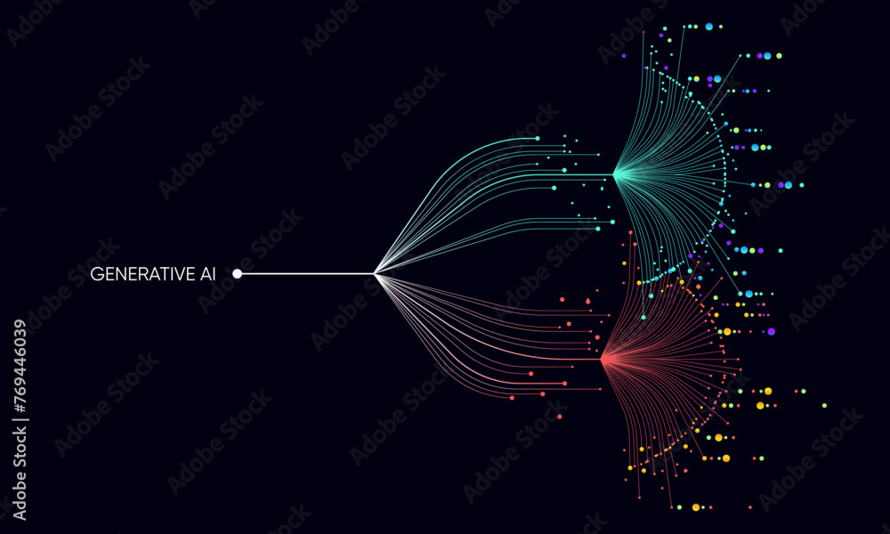 Illustration of abstract stream. Artificial intelligence. Big data ... Illustration of abstract stream. Artificial intelligence. Big data ...