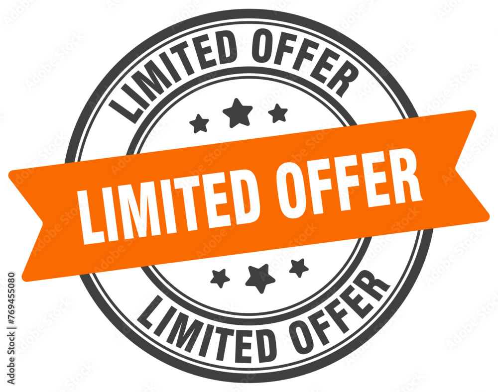limited offer stamp. limited offer label on transparent background ...