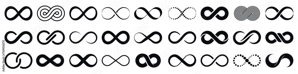 Infinity symbol. Infinity loop icons. Vector unlimited infinity ...