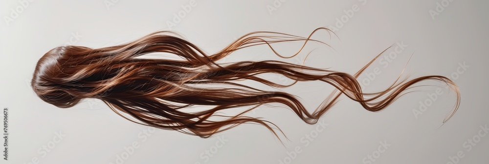 Long, straight wigs with a fly-fall explosion hairstyle. The wig hair ...