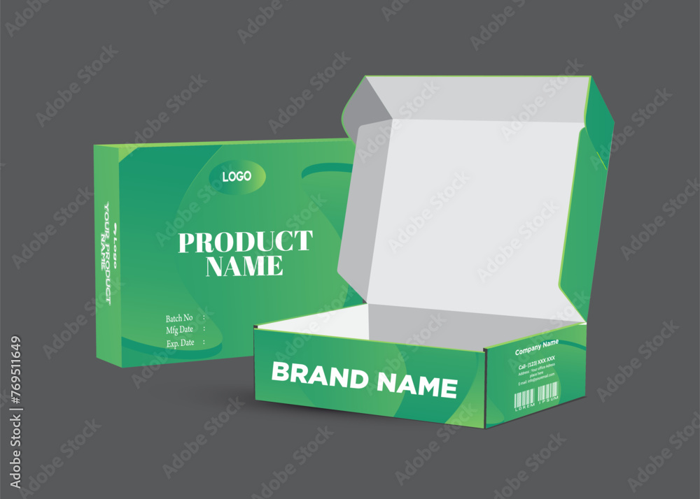 Gift box design, product box design and pizza box with multiple color ...