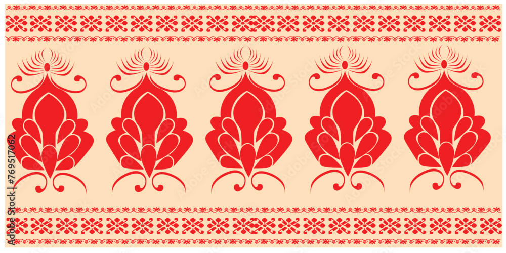 tribal pattern ( assamese pattern ) of northeast india which is used ...