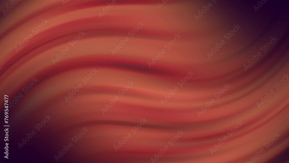 Minimalist abstract red seamless loop animated background. Wavy ...