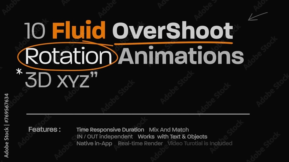 Fluid OverShoot Rotation Title Animator Stock Template | Adobe Stock