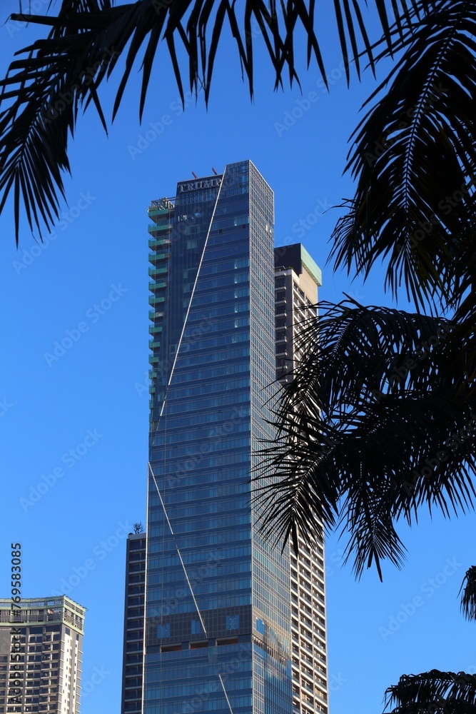 MANILA, PHILIPPINES - NOVEMBER 28, 2017: Trump Tower in Makati City ...