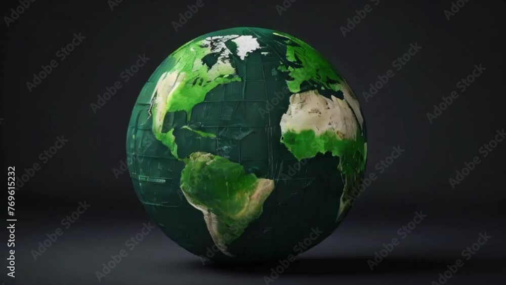green planet earth globe, Earth globe in monochromatic green, earth in ...
