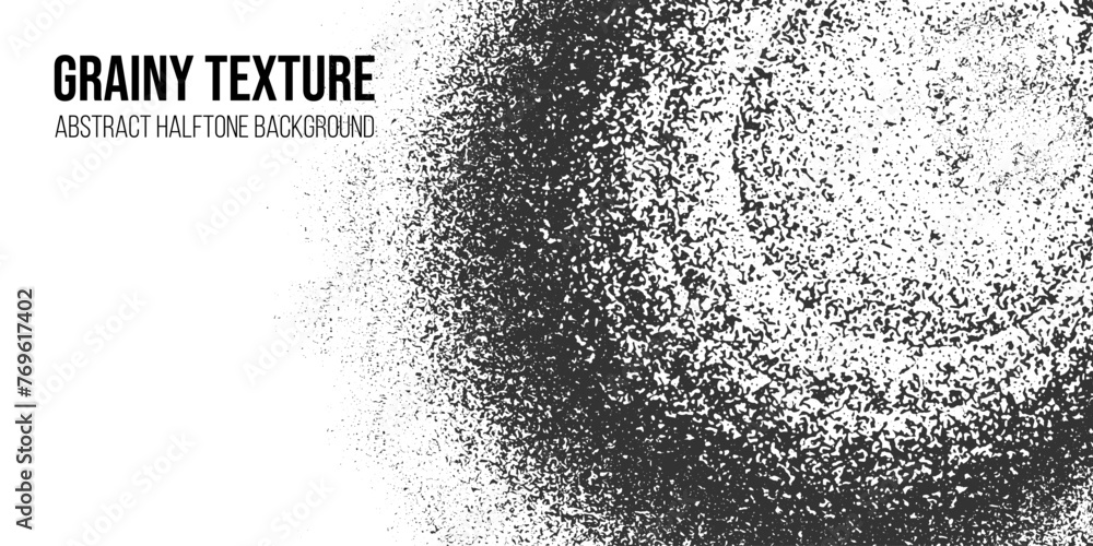 Vecteur Stock Black Noise Stipple Dots grainy Halftone grunge texture ...