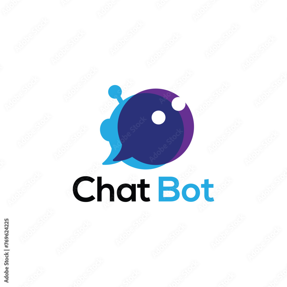 Chatbot icon. Bot sign design. Chat bot logo concept. Robot head in ...