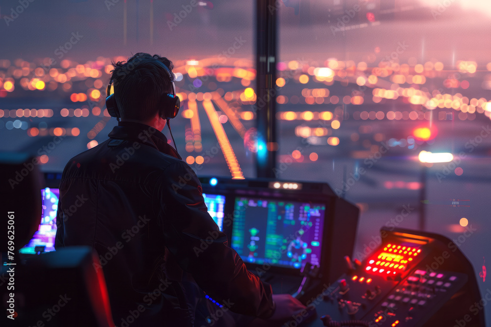 Managing an air traffic controller in the airspace. Airspace control ...