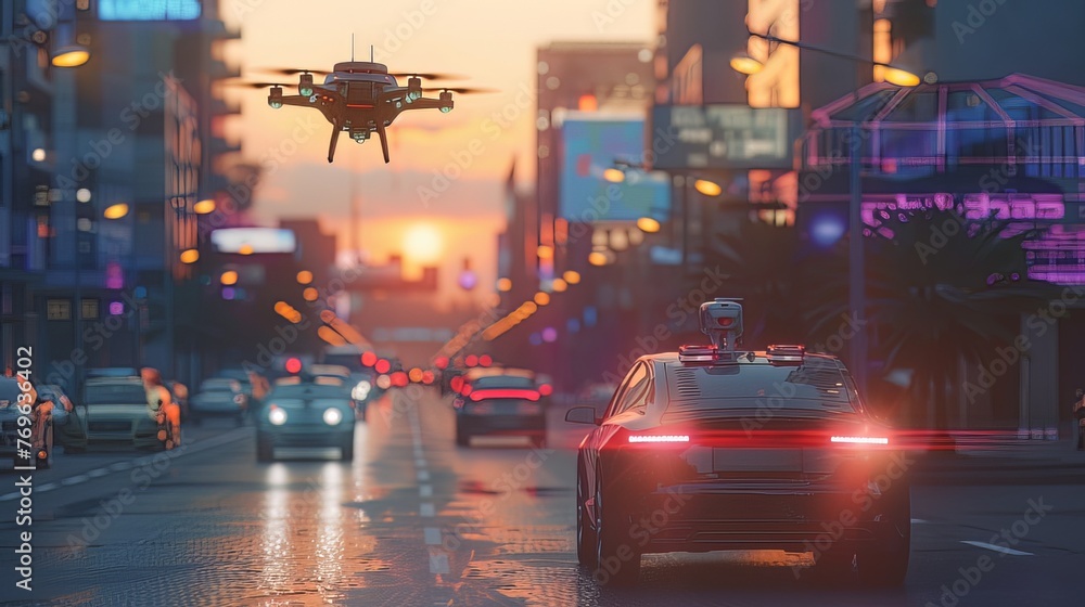 Autonomous Vehicles: In an image representing autonomous vehicles ...