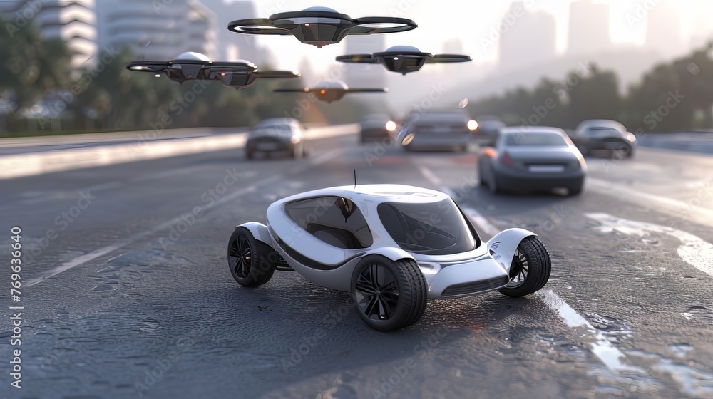 Autonomous Vehicles: In an image representing autonomous vehicles ...