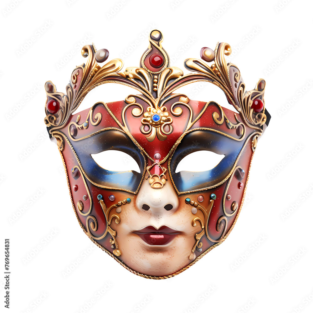 Carnival venician mask on transparent background. Generative ai design ...