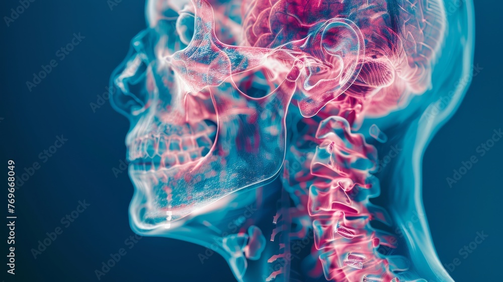 Intriguing color x-ray illustration revealing the inner structures of ...