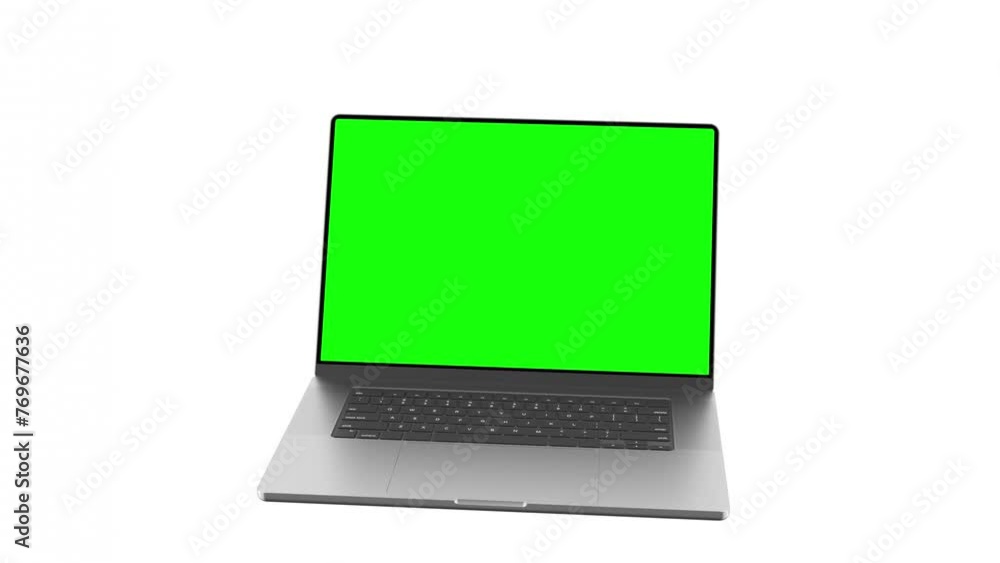 Laptop with a frameless screen. Smooth rotation with the display ...