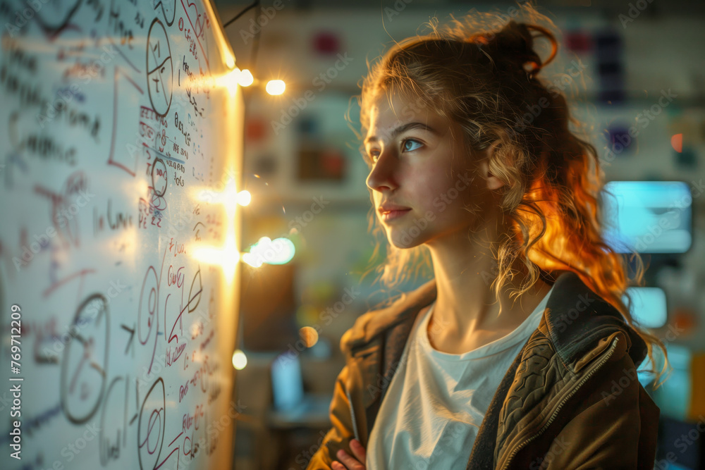 Engaged student confidently explains their solution to a math problem ...