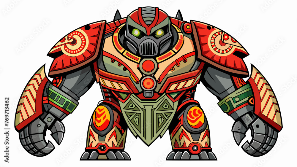 "Maori Graffiti Battle Robot - Full Body Design" Stock Vector | Adobe Stock