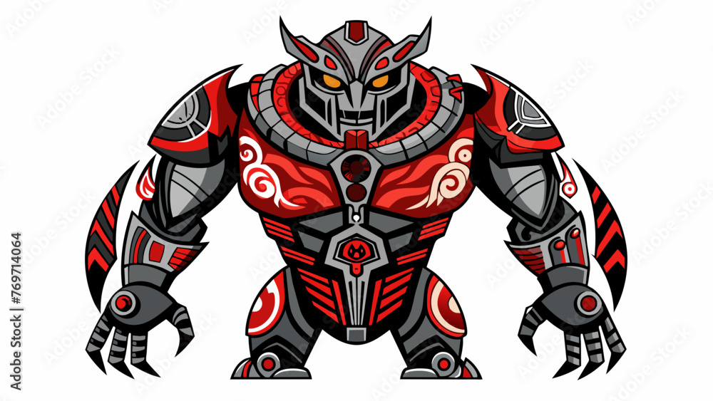 "Maori Graffiti Battle Robot - Full Body Design" Stock Vector | Adobe Stock