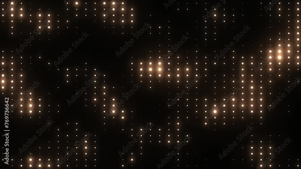 Golden disco lights background. Glowing disco party animation. VJ ...