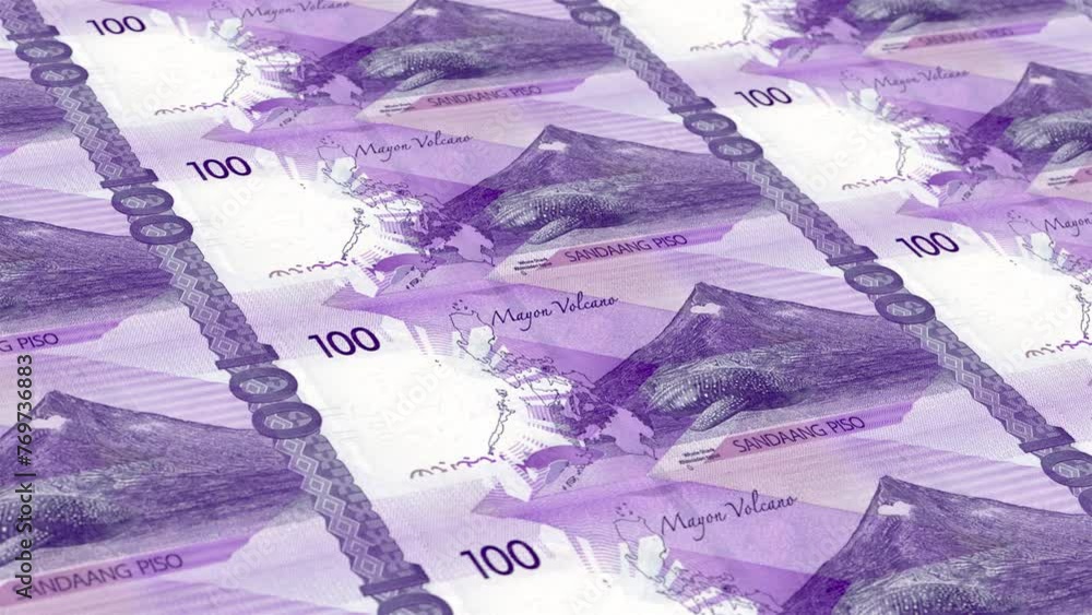 Philippines Philippine Peso 100 Banknotes Money Printing House ...