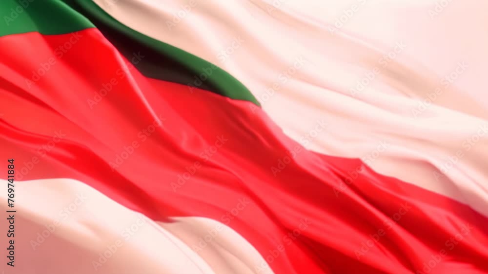 Flag of the Republic of Poland waving in the wind isolated on white ...