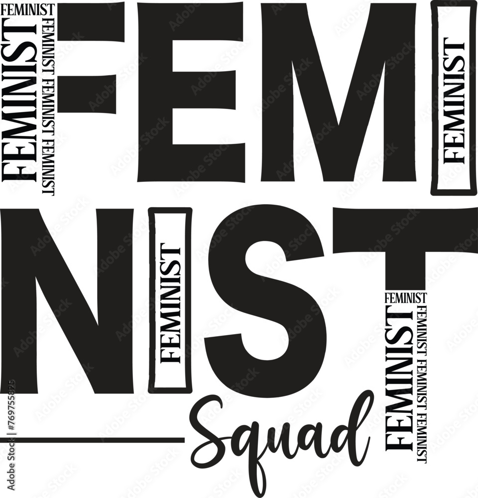Vetor de Feminist squad svg, girls svg, woman svg, girl svg, women svg ...